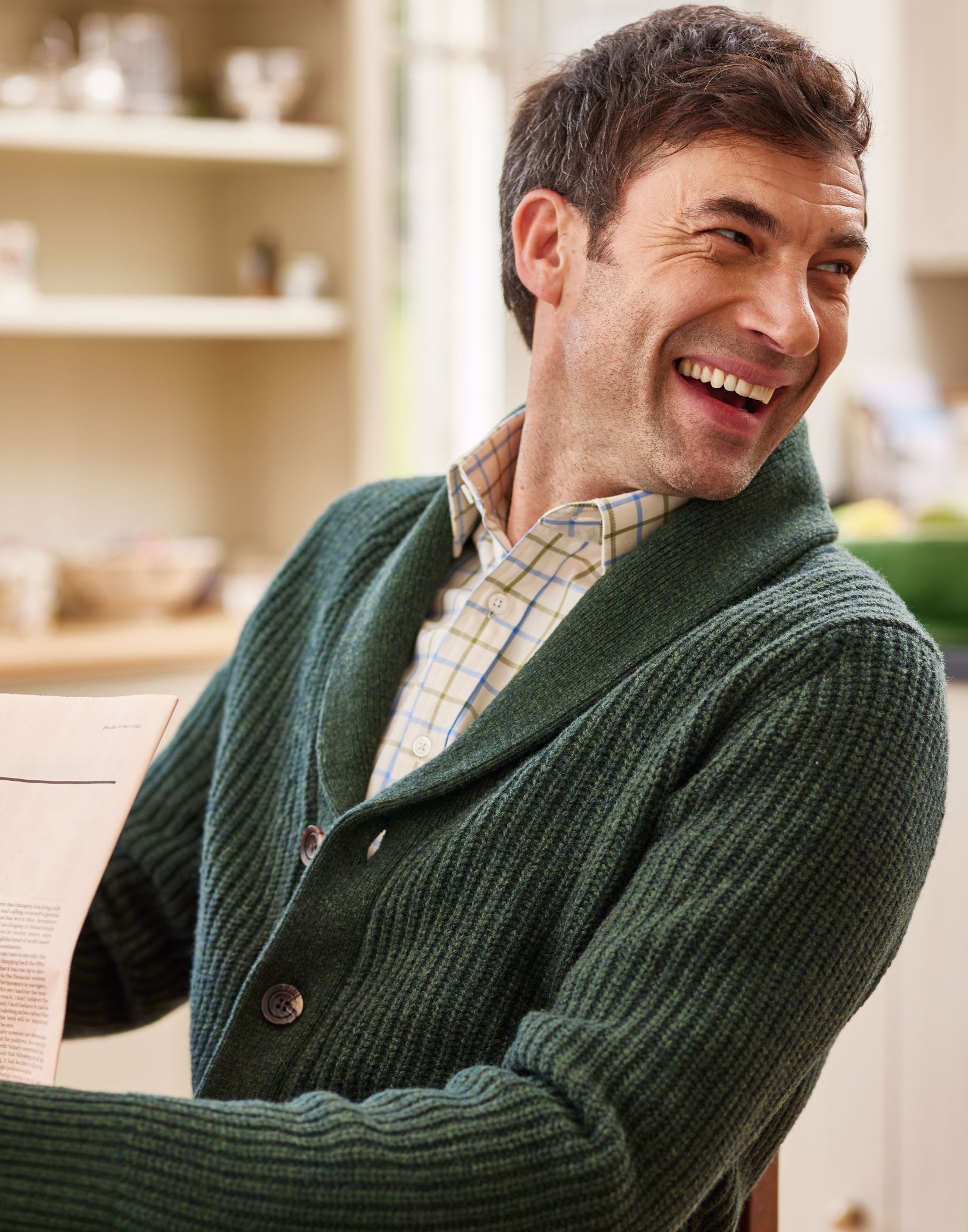 Whitby Shawl Collar Cardigan Dark Green Atelier yuwa ciao jp Whitby Shawl Collar Cardigan Dark Green Atelier yuwa ciao jp