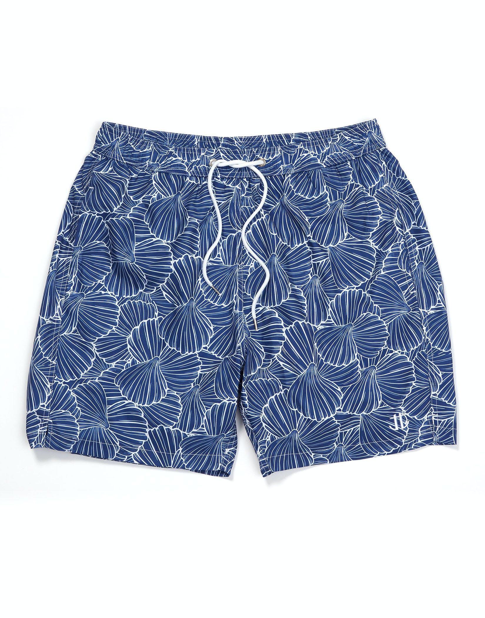 Swimming Trunks - Navy Shell Print