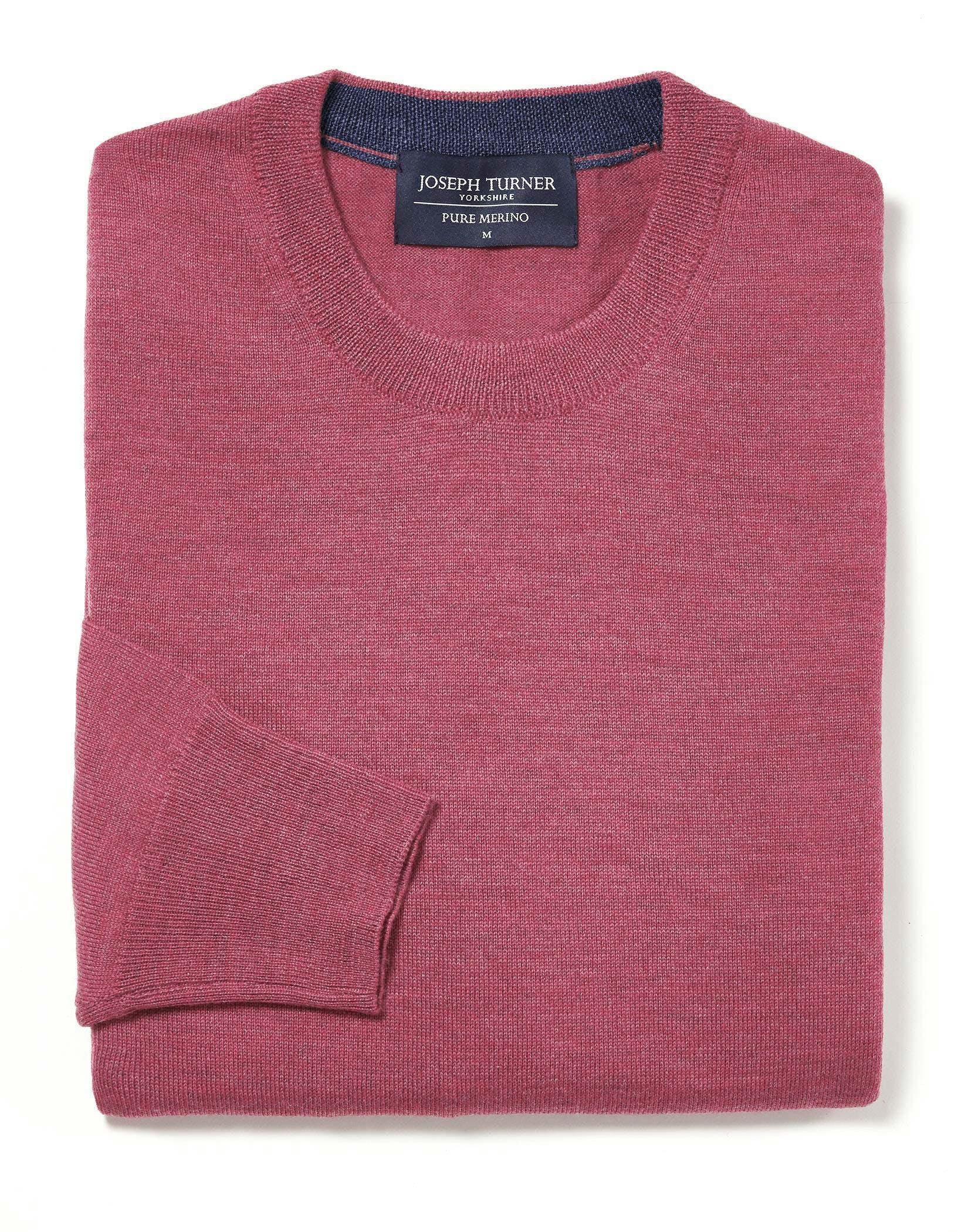 Merino Crew Neck - Raspberry