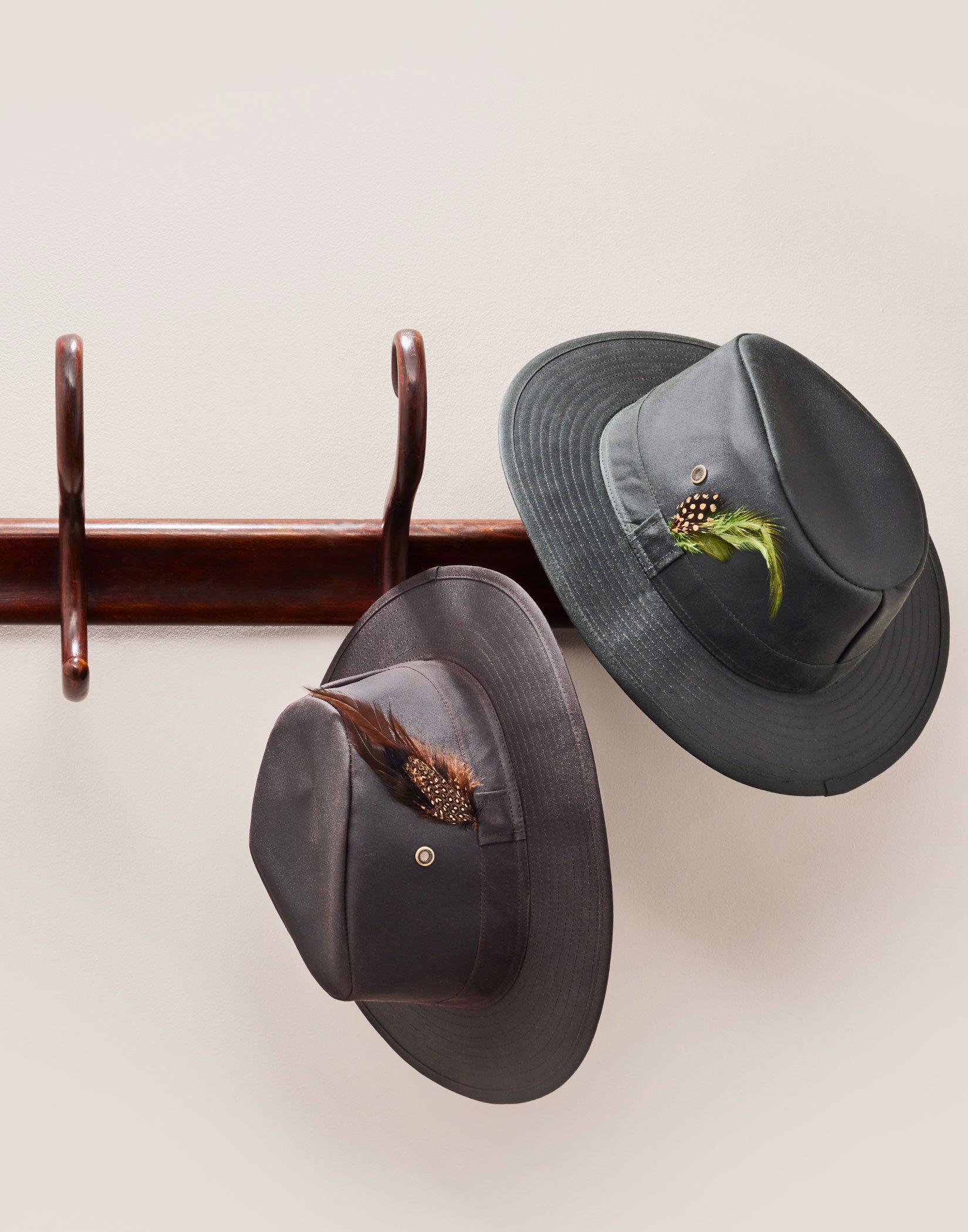 Waxed Trilby Hat - Olive
